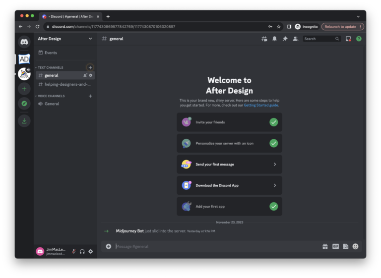 Tutorial How To Setup Your Own Discord Server For Midjourney After Design